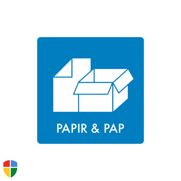 Skilt Affald Papir og Pap - Affaldsskilte - Safety Nordic ApS