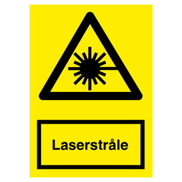 Skilt Advarselsskilt Laserstråle - Advarselsskilte - Safety Nordic ApS