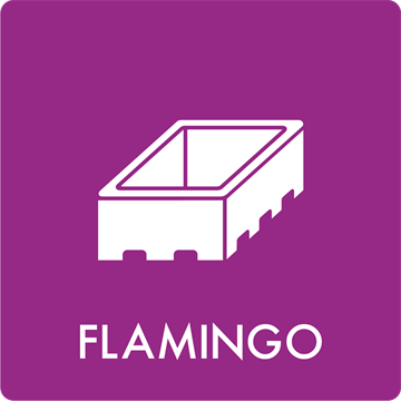 Skilt Affald Flamingo min. 10 stk - Affaldsskilte - Safety Nordic ApS