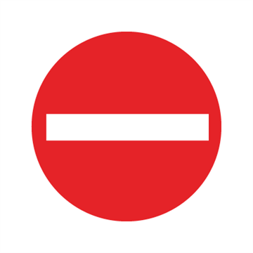 Skilt Forbudsskilt Indgang Forbudt - Forbudsskilte - Safety Nordic ApS