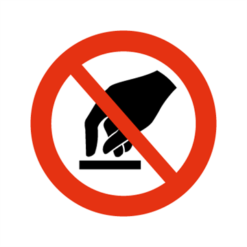 Skilt Forbudsskilt rund Må ikke berøres - Forbudsskilte - Safety Nordic ApS