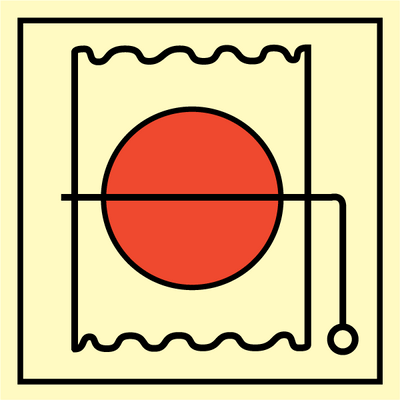 Skilt Fire damper in vent duct - Photoluminescent Self Adhesive Vinyl ...